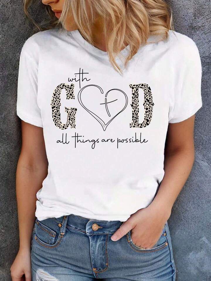 CAMISETA BLANCA DAMA WITH GOD – LABRIUT